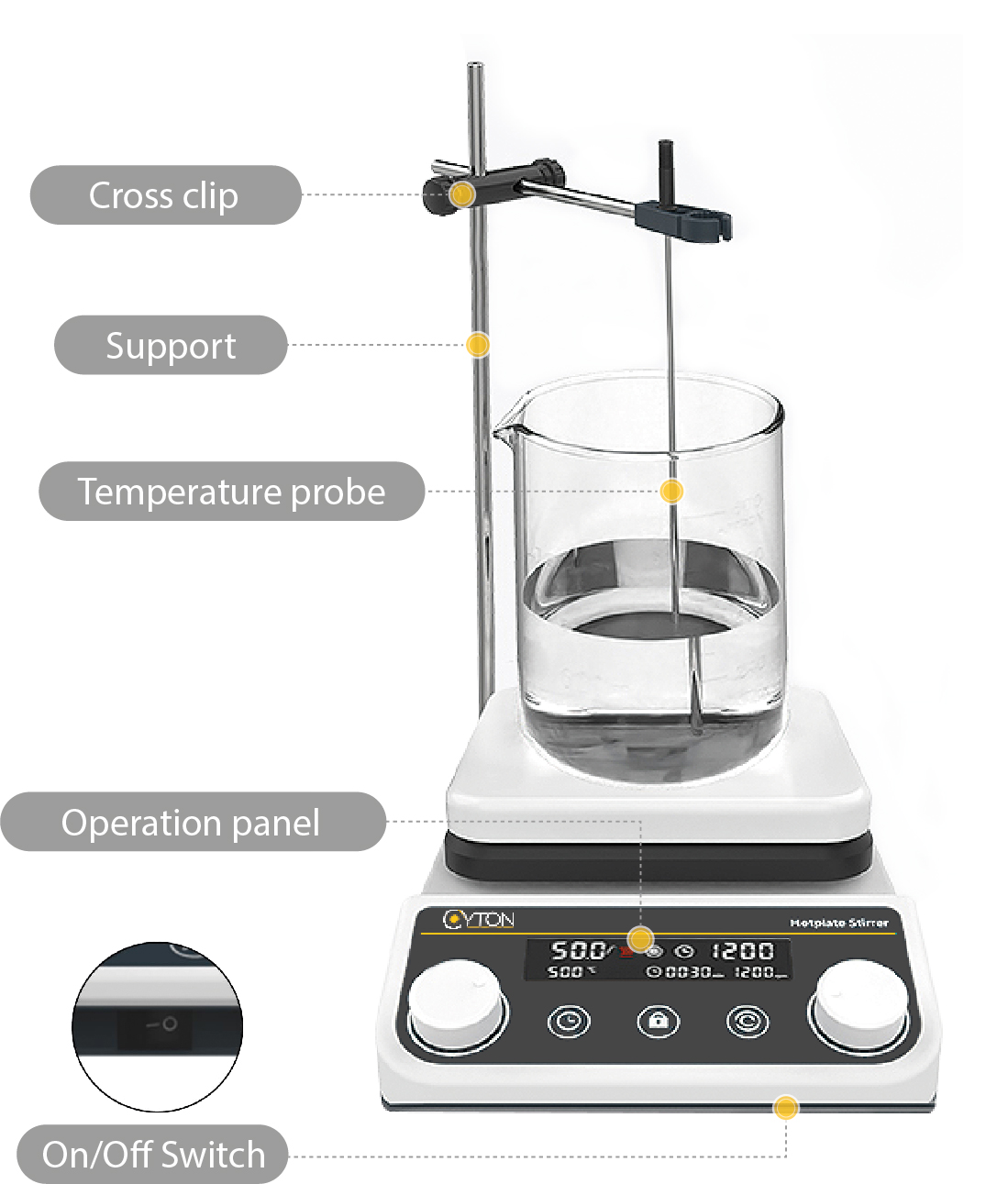Digital Display Magnetic Hotplate- CYTON LABORATORY INSTRUMENTS