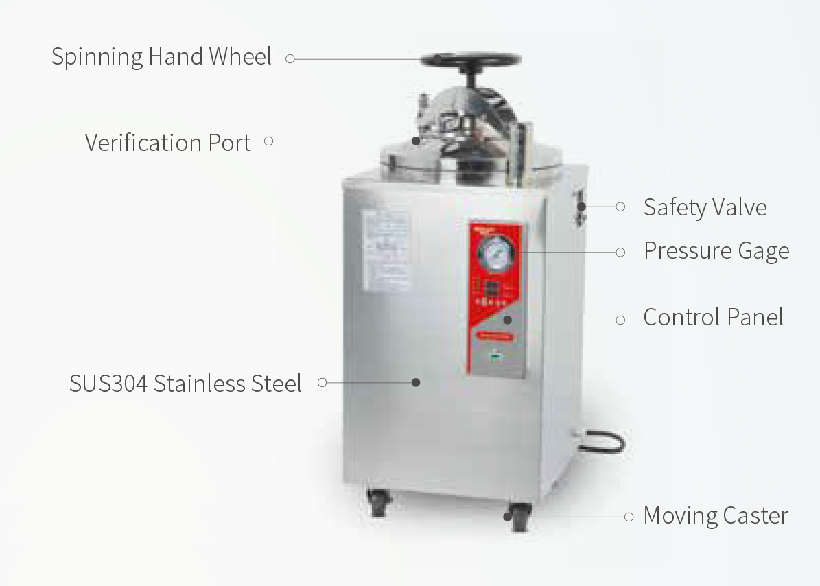 Economic Type Vertical Autoclave Pressure Steam Sterilizer